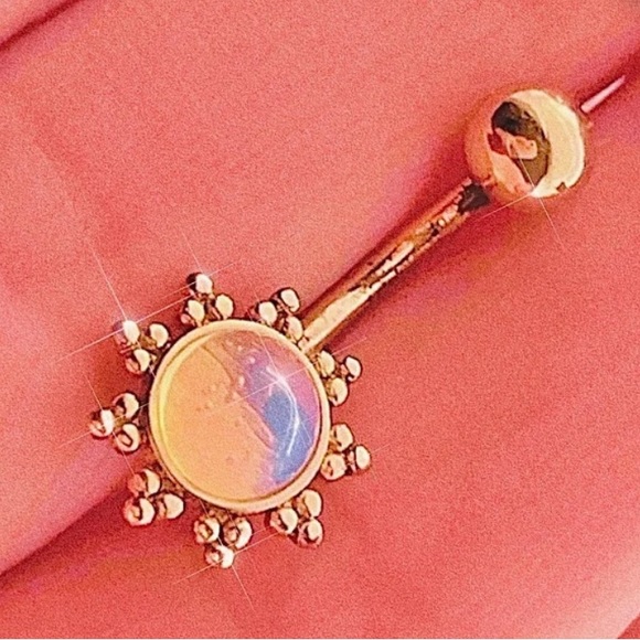 body gems | Jewelry | Body Gems Navel Ring 4g Surgical Steel Dangle ...